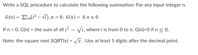 Solved Write these problems using SQL Programming. Write a | Chegg.com