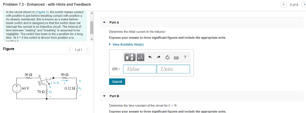 Solved Problem 7.2-Enhanced -with Hints and Feedback 5 of 9 | Chegg.com
