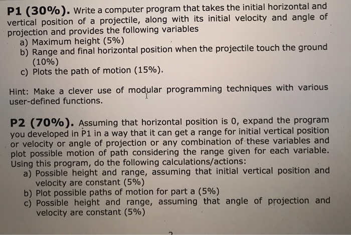 Solved PI (30%). write a computer program that takes the | Chegg.com