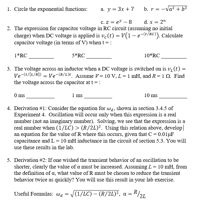 Solved Circle the exponential functions: a. y=3x+7 b. | Chegg.com