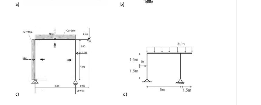Solved 6. Draw the diagrams of normal loads, shear loads and | Chegg.com