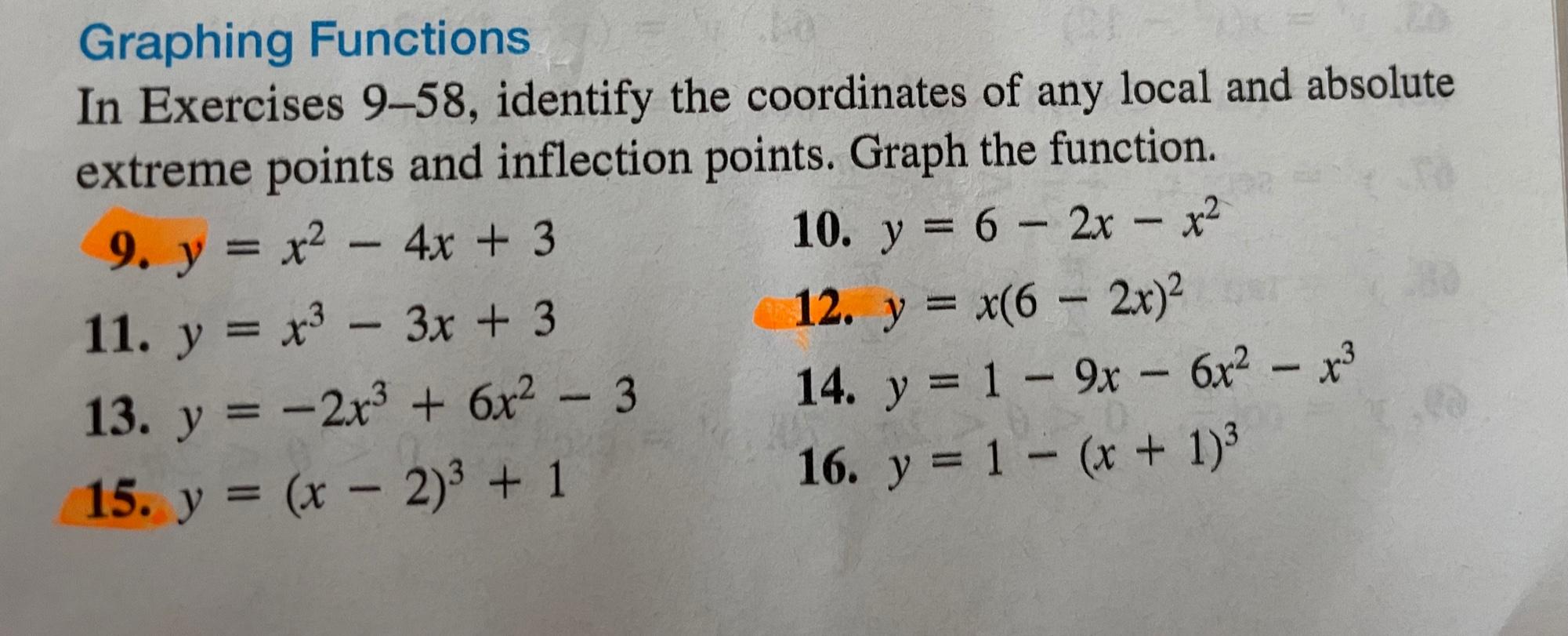 Solved Graphing Functions In Exercises 9–58, identify the | Chegg.com