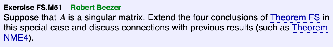 Exercise FS.M51 Robert Beezer Suppose that A is a | Chegg.com