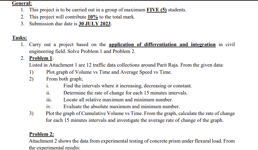 General: 1. This project is to be carried out in a | Chegg.com