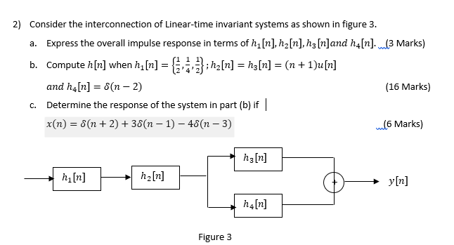 Solved 2) Consider the interconnection of Linear-time | Chegg.com