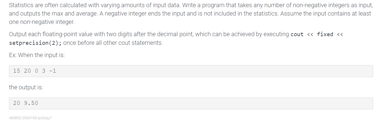 Solved Statistics are often calculated with varying amounts | Chegg.com