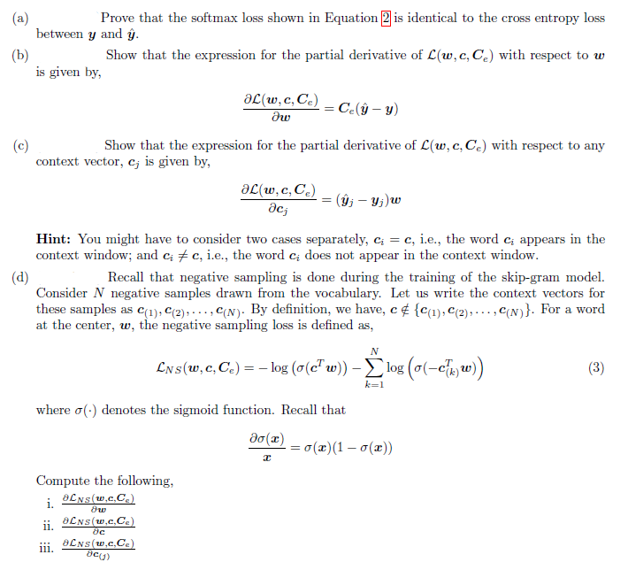 Solved The Skip Gram Model For Word2vec Tries To Learn The 