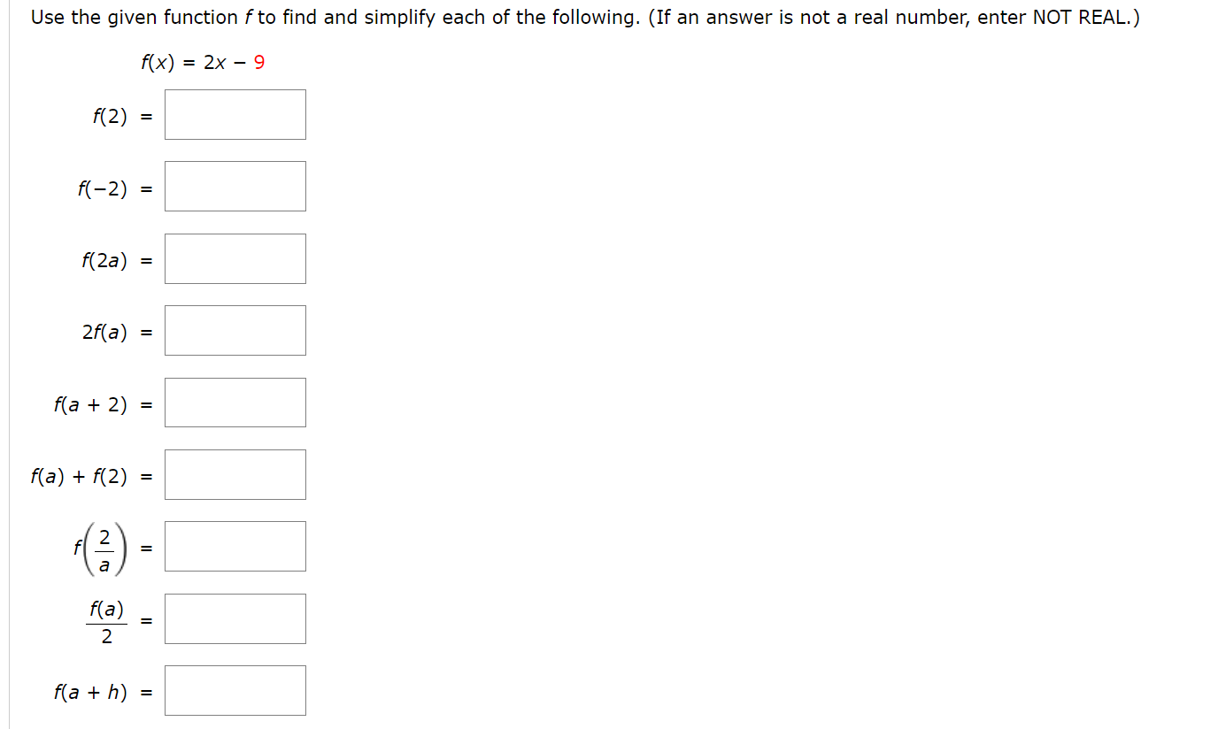 Solved Use the given function f to find and simplify each of | Chegg.com