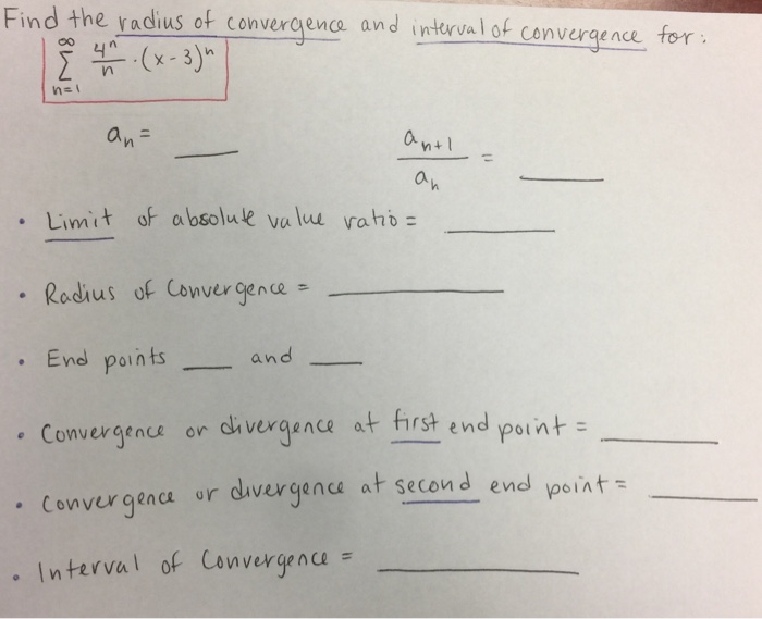 Solved Find the radius of convergence and interval of | Chegg.com