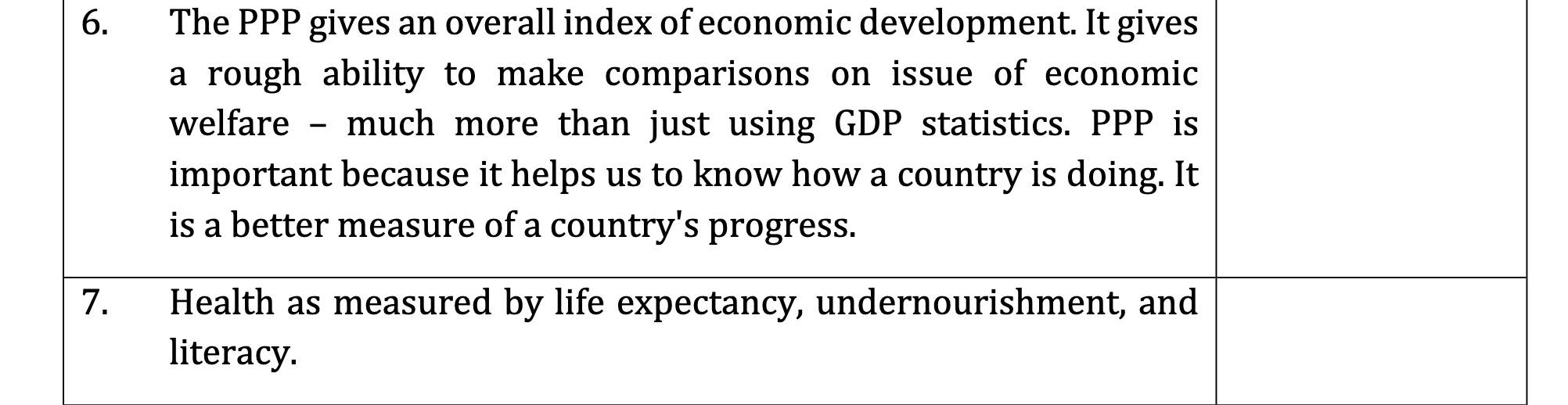Solved 6. The PPP gives an overall index of economic | Chegg.com