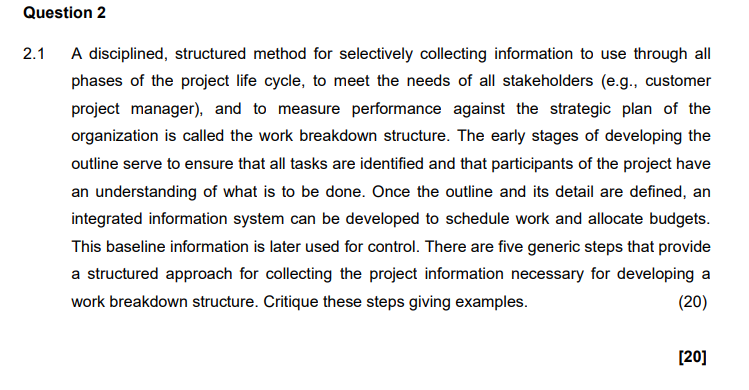 Solved 2.1 A disciplined, structured method for selectively | Chegg.com
