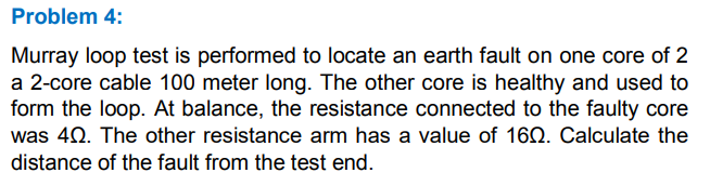 Solved Problem 4: Murray loop test is performed to locate an | Chegg.com