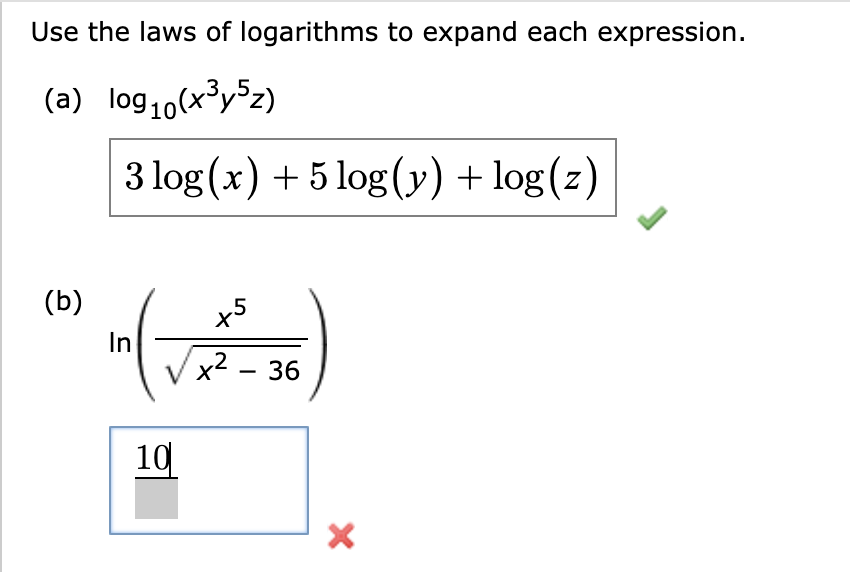 Solved Use the laws of logarithms to expand each expression. | Chegg.com