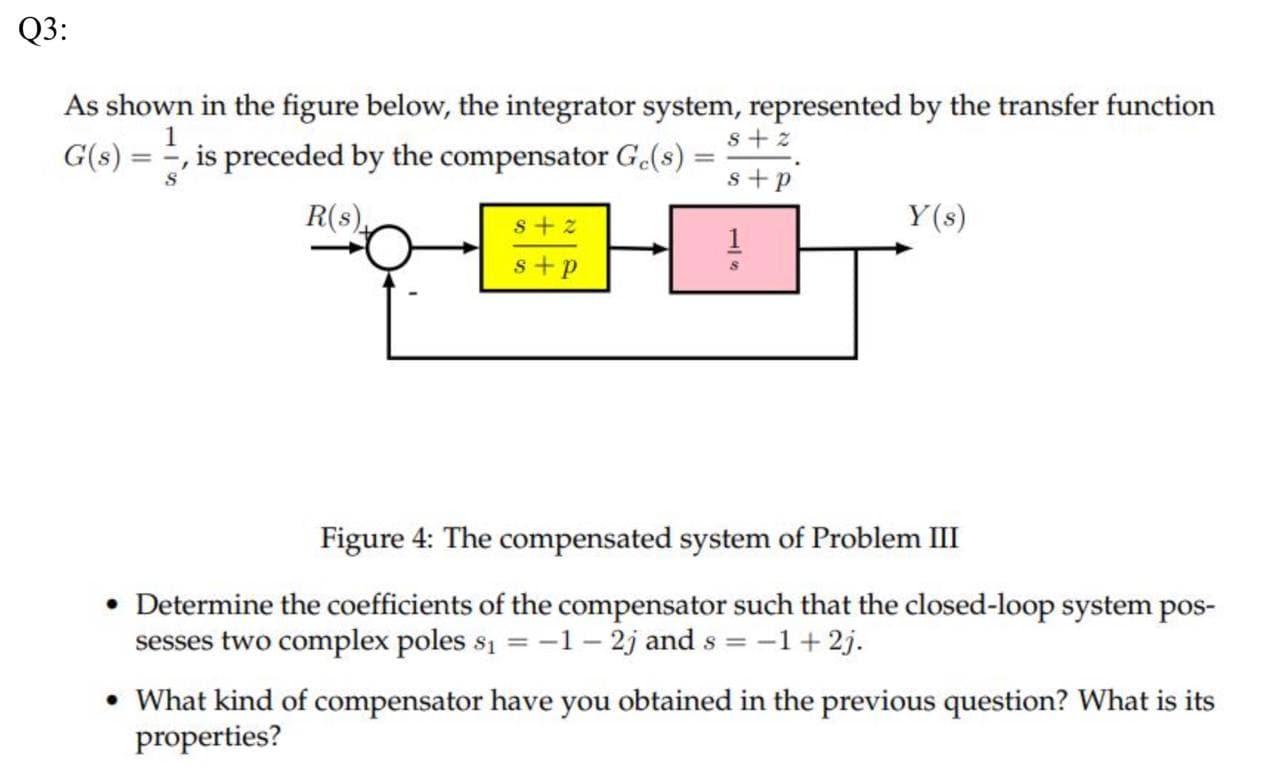 Solved Q3: As shown in the figure below, the integrator | Chegg.com