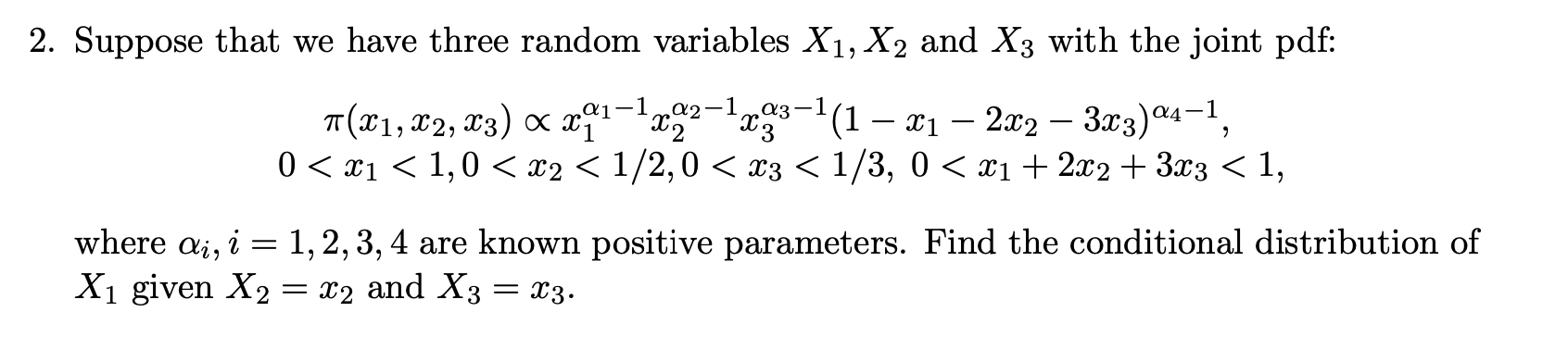 Solved 2. Suppose that we have three random variables X1, X2 | Chegg.com