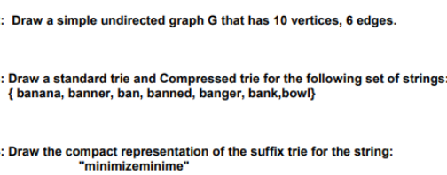 Solved : Draw a simple undirected graph G that has 10 | Chegg.com