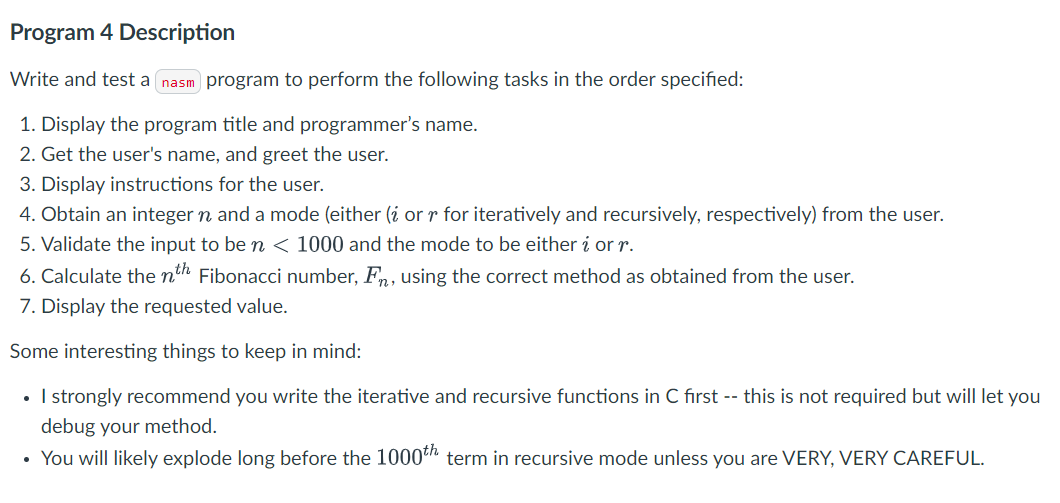 Solved This is a 4 part question and you have to write and | Chegg.com