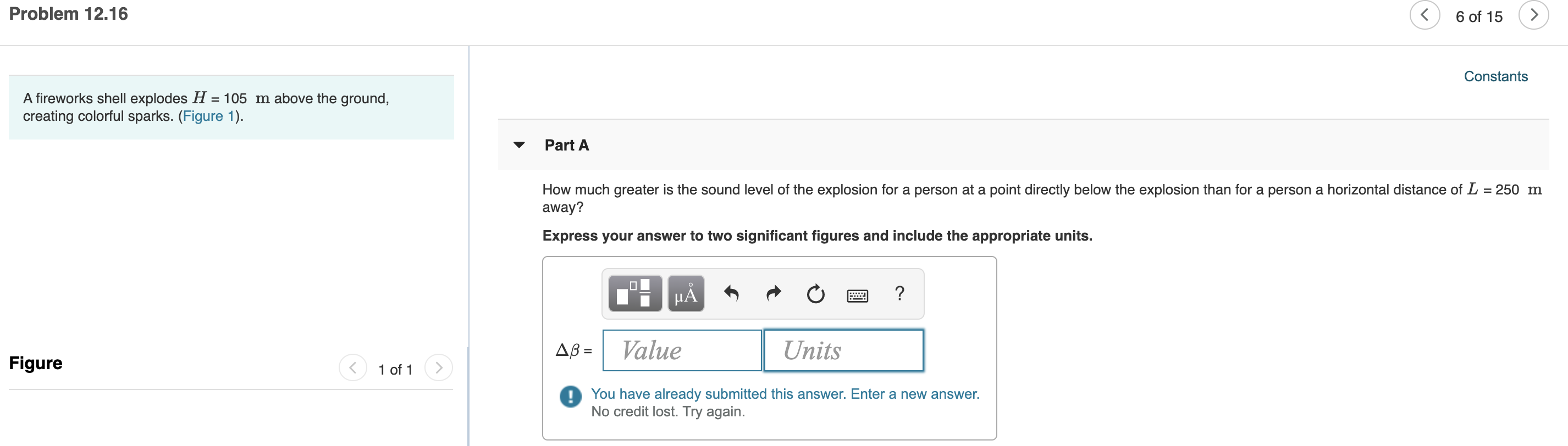 Solved Problem 12.16 © 6 of 15 ~ Constants A fireworks shell | Chegg.com