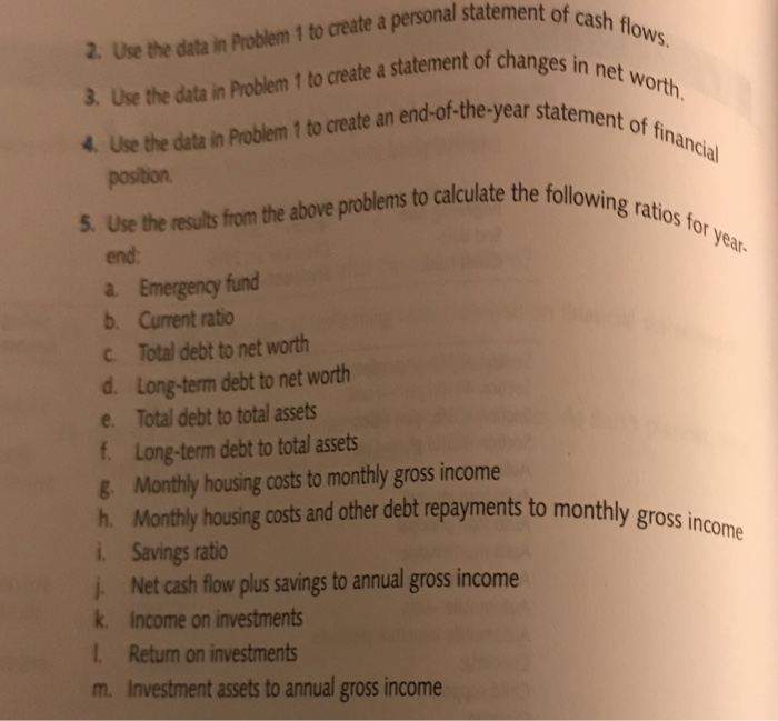 Solved 1. Given the following information, develop a | Chegg.com