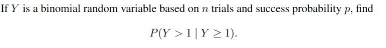Solved If Y is a binomial random variable based on n trials | Chegg.com