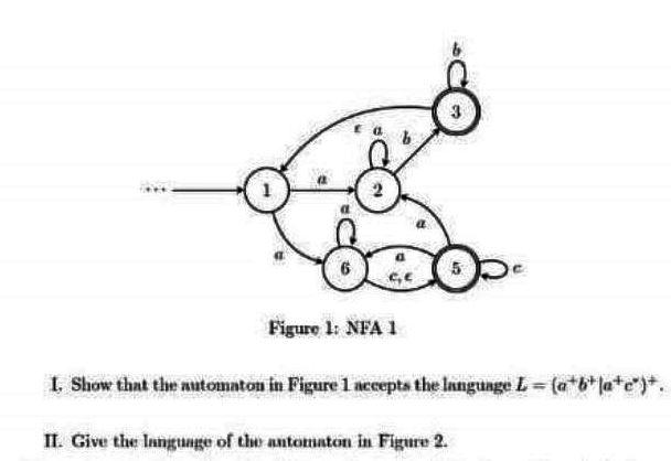 Solved b 1 Figure 2: NFA 2 2 Figure 1: NFA 1 1. Show that | Chegg.com