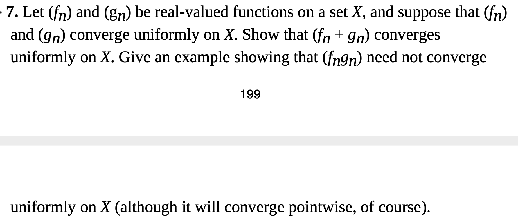 Solved - 7. Let (fn) and (8n) be real-valued functions on a | Chegg.com
