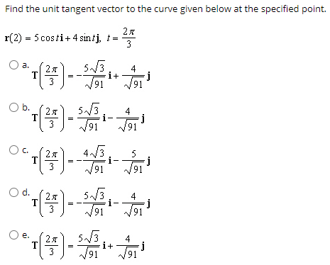 Solved . T Find the unit tangent vector T() for the line | Chegg.com