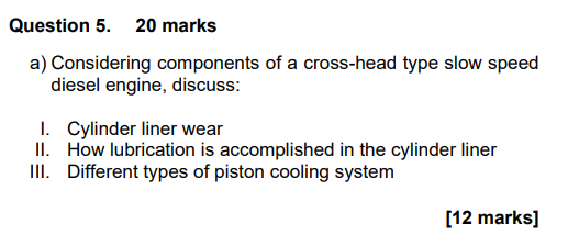 Solved Question 5. 20 marks a) Considering components of a | Chegg.com