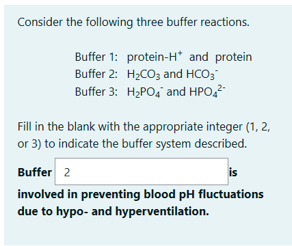 Solved Consider the following three buffer reactions. Buffer | Chegg.com