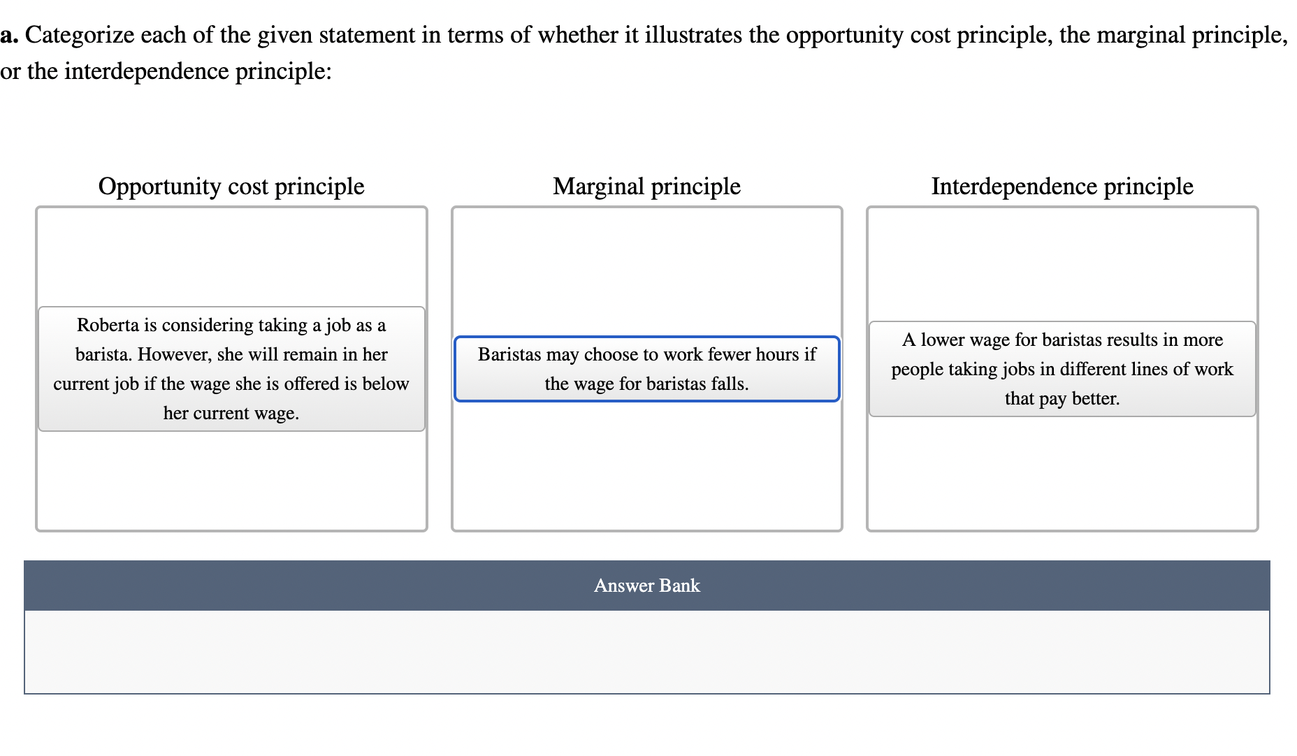 a. ﻿Categorize each of the given statement in terms | Chegg.com