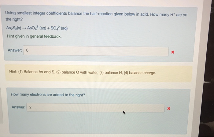 Solved Using smallest integer coefficients balance the | Chegg.com