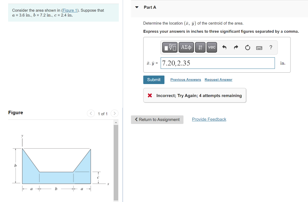 Solved Consider the area shown in (Figure 1). Suppose that a | Chegg.com