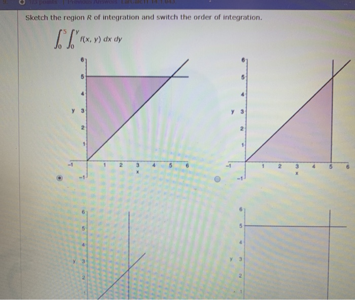 Solved Sketch the region R of integration and switch the | Chegg.com