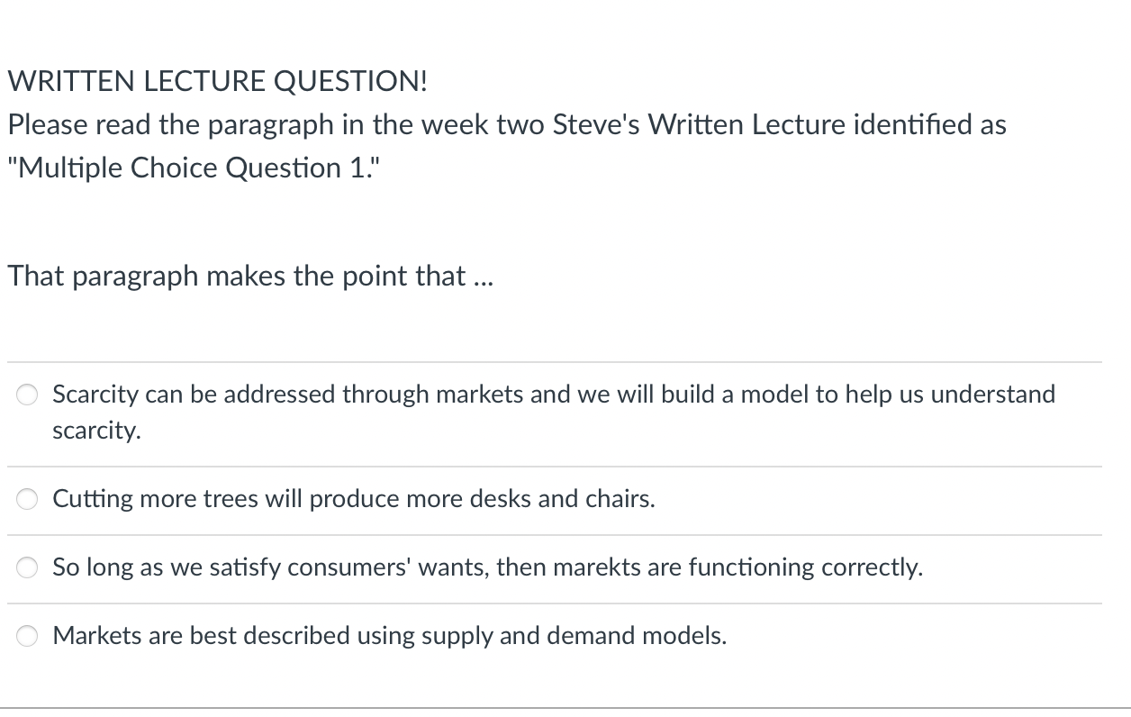 Solved WRITTEN LECTURE QUESTION!Please read the paragraph in | Chegg.com