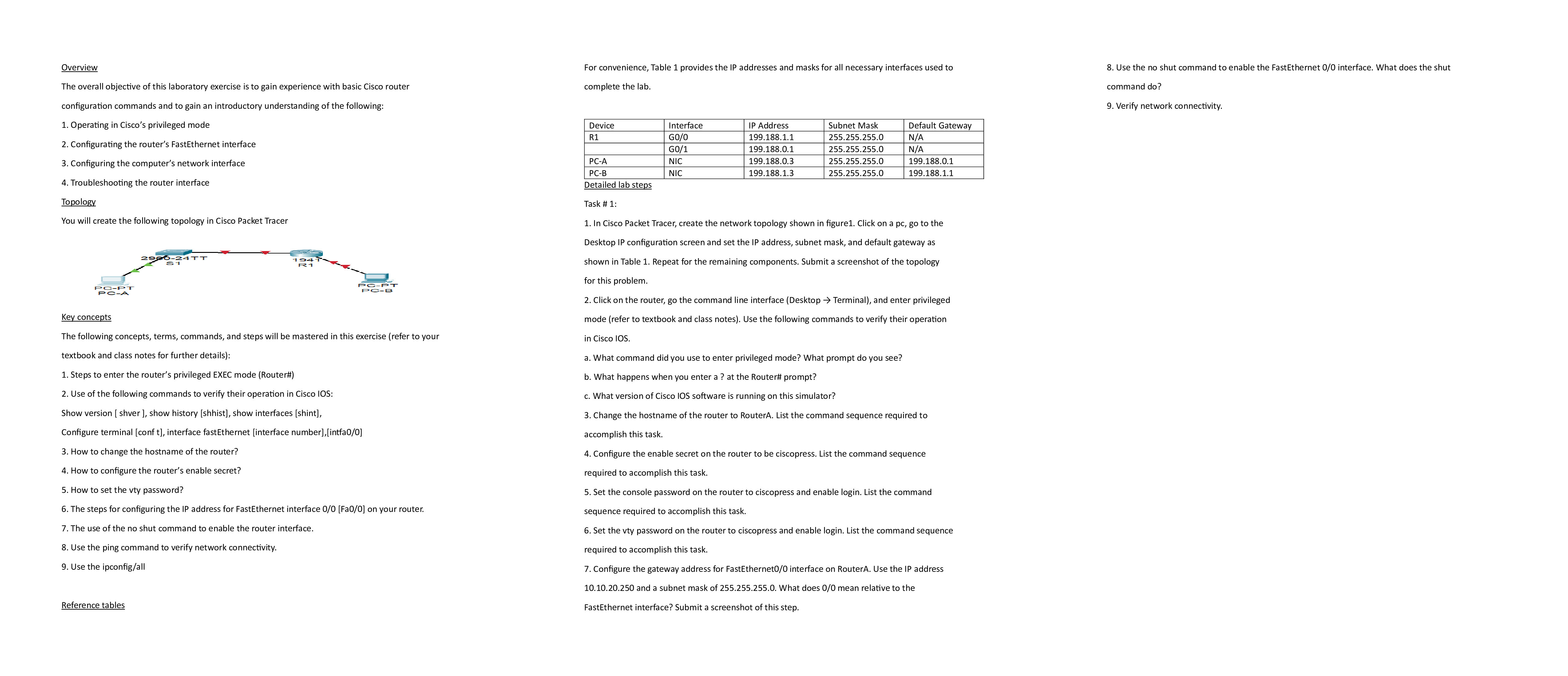 Solved The overall objective of this laboratory exercise is | Chegg.com