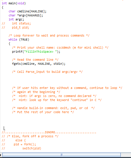 CSC 60. Spring 2020. Lab 9. Write your own UNIX | Chegg.com
