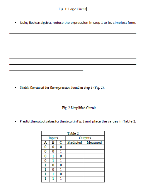 Solved Digital Electronics Lab 3: Logic Circuit | Chegg.com