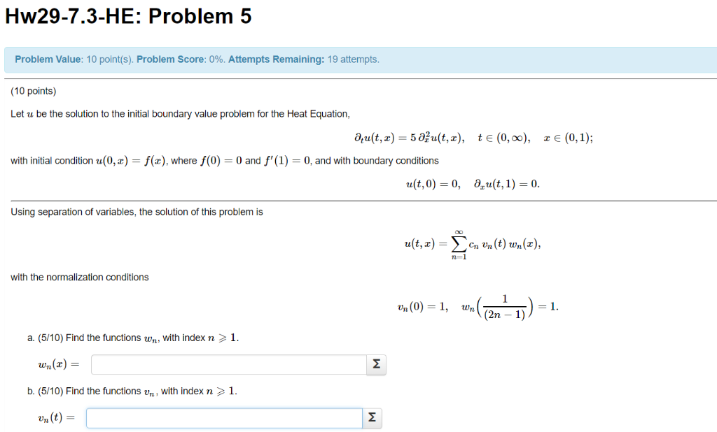 Solved Hw29-7.3-HE: Problem 5 Problem Value: 10 point(s). | Chegg.com