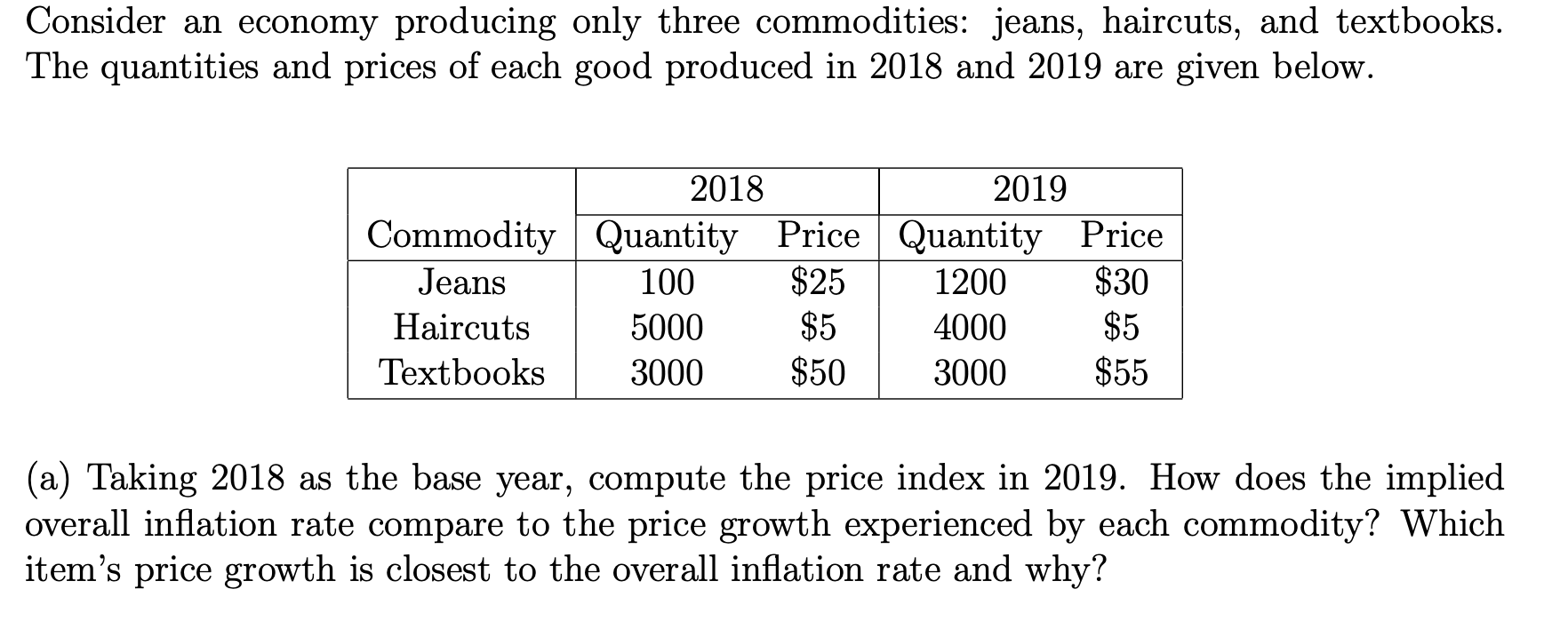 Solved Consider an economy producing only three commodities: | Chegg.com
