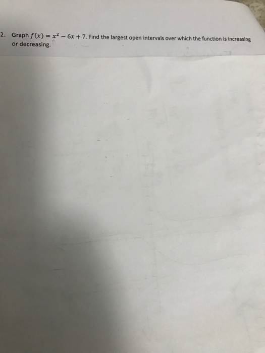 Solved Graph f(x) = x2-6x + 7 . Find the largest open | Chegg.com