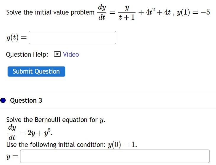 Solved Solve the initial value problem | Chegg.com