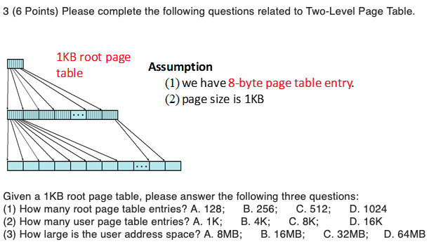 Solved 3 (6 Points) Please complete the following questions | Chegg.com