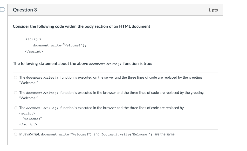Solved Consider the following code within the body section | Chegg.com