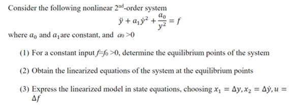 Solved Consider the following nonlinear 2nd-order system ♡ + | Chegg.com