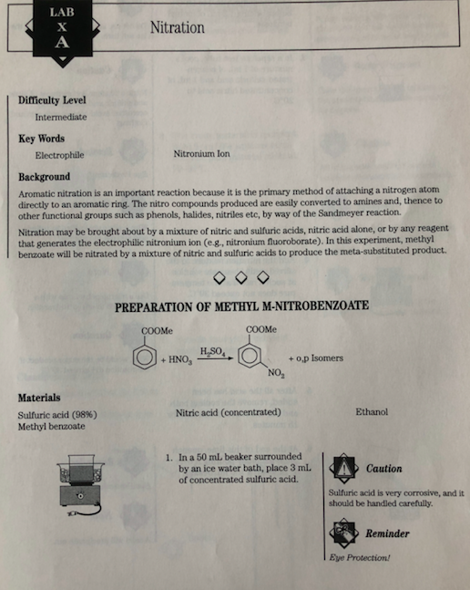 Solved LAB Nitration Difmiculty Level Intermediate Key Words | Chegg.com