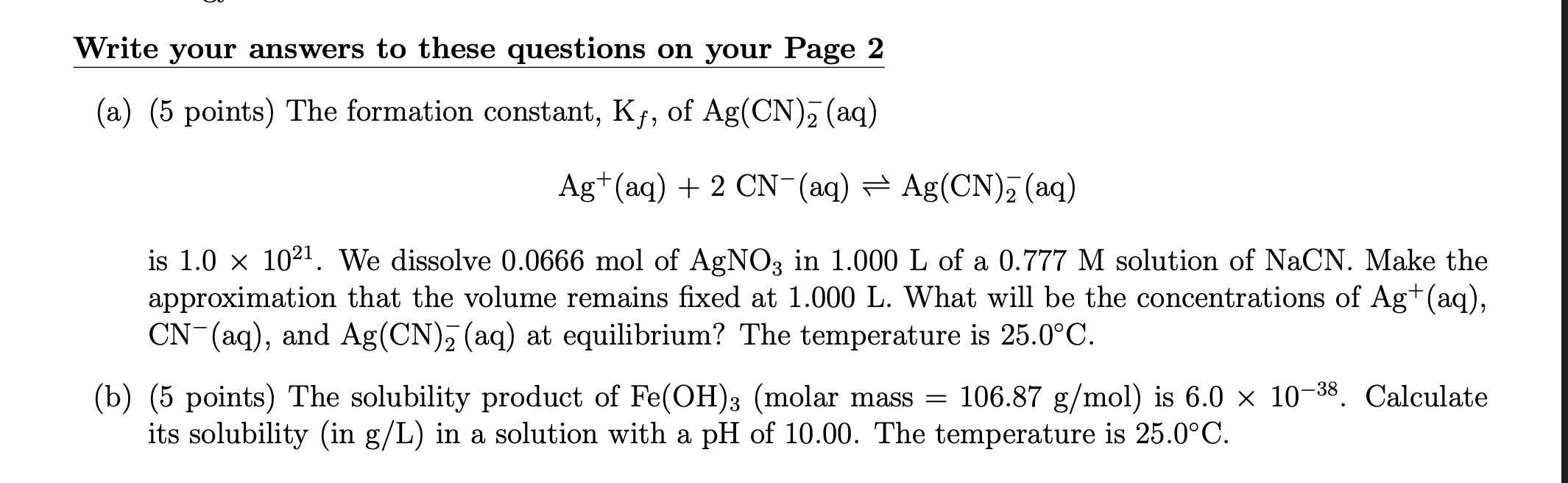 Solved Write your answers to these questions on your Page 2 | Chegg.com