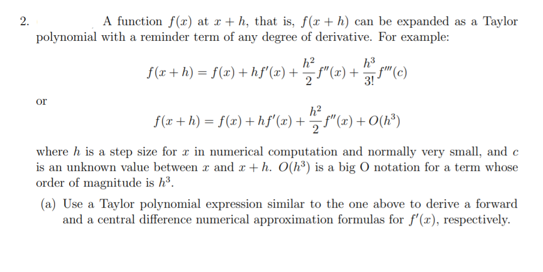 Solved Numerical Analysis Class For Reference Elementary
