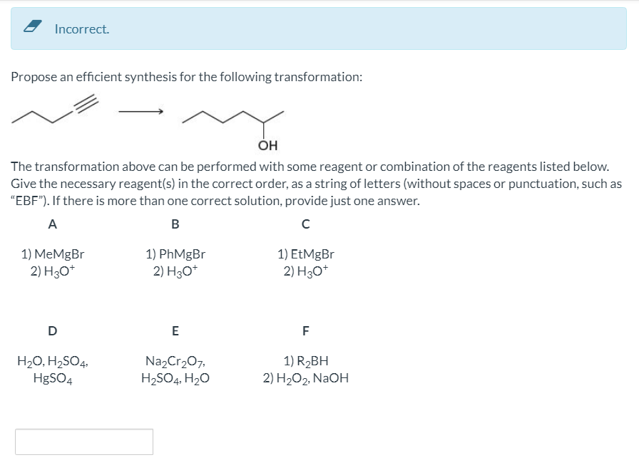 Solved Incorrect. Propose an efficient synthesis for the | Chegg.com