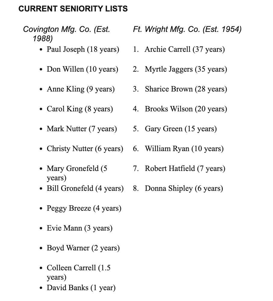 CHAPTER 9: Merging Seniority Lists Covington Custom | Chegg.com
