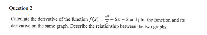 Solved Question 2Calculate the derivative of the function | Chegg.com
